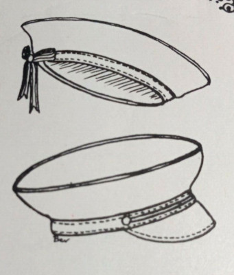 Antique Boy Doll Cap Hat Brown House Sz 9 11 13 15 Head Sewing Pattern ...