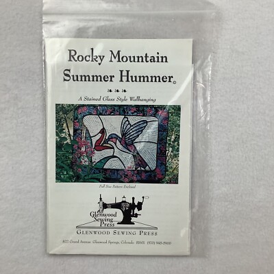 Rocky Mountain Summer Hummer Hummingbird Quilted Wallhanging Pattern ...
