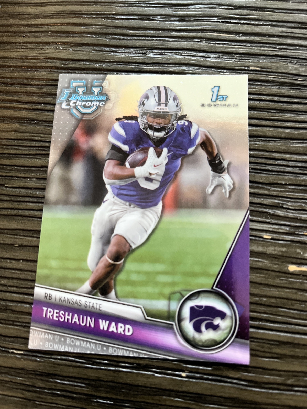 2023 Bowman Chrome U Treshaun Ward 1st Bowman Kansas State Wildcats #3 ...