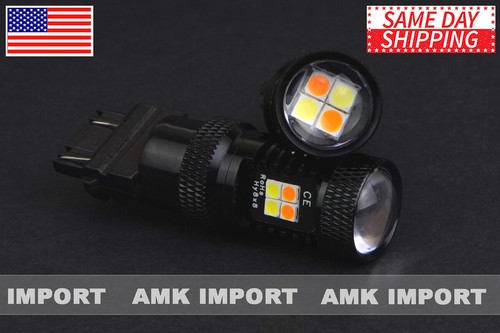 2 X 3157 3457 4157 White Amber Switchback LED High Power Turn Signal ...