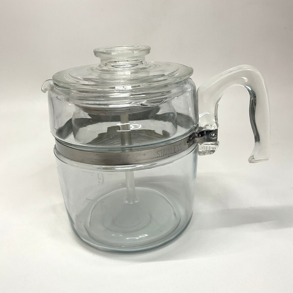 Vintage Pyrex Flameware Glass Percolator Coffee Pot 7759-B 9 Cup ...
