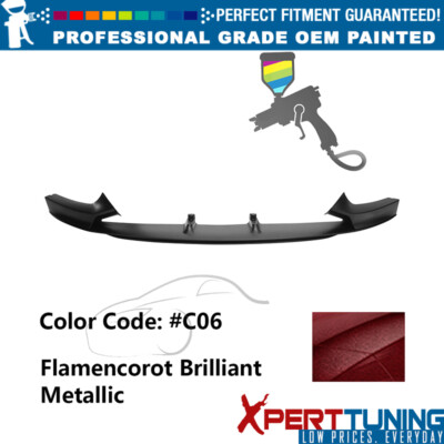 For 14-21 BMW F22 M-Tech Performance Front Bumper Lip #C06 Flamencorot ...