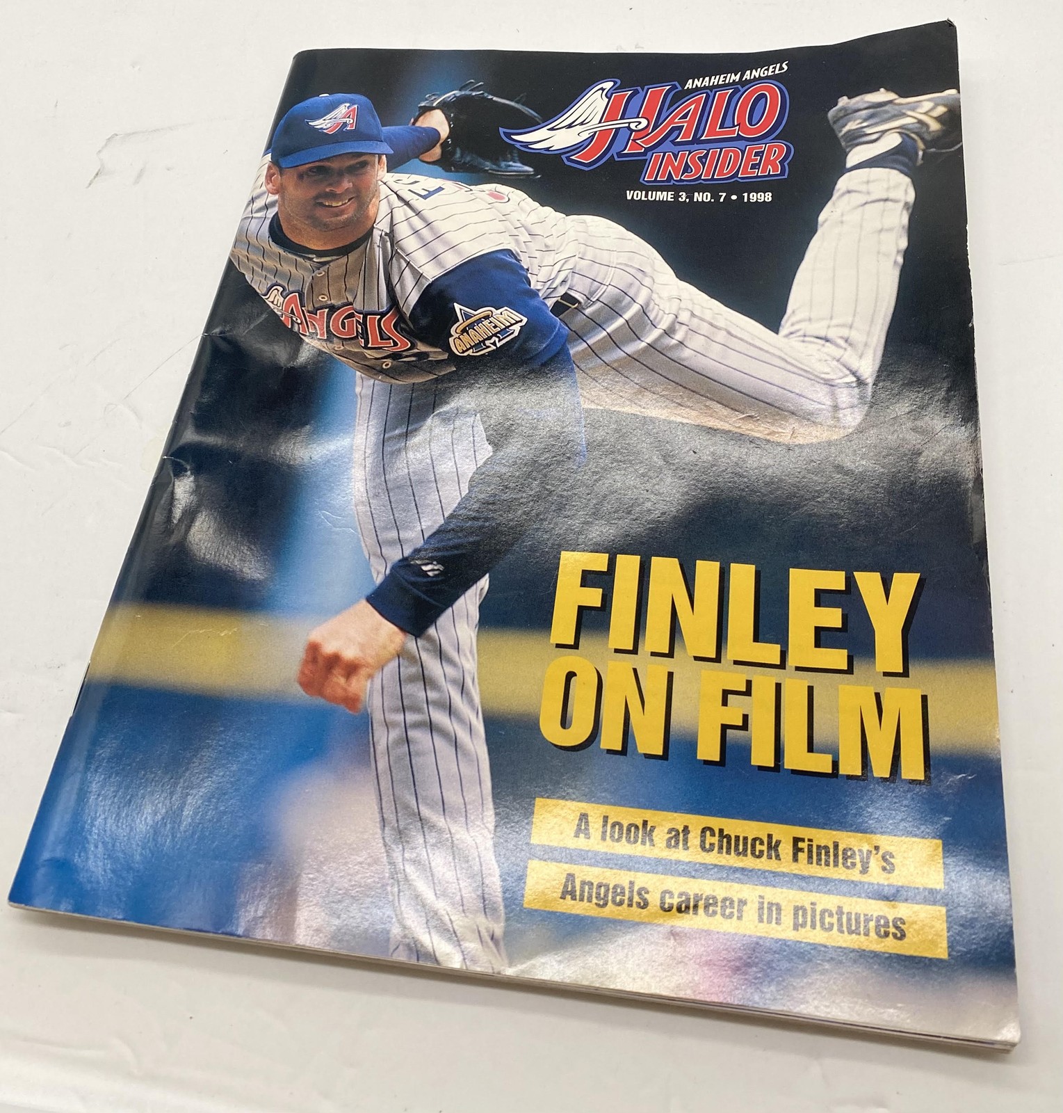 1998 Baseball HALO Insider Magazine Anaheim Angels Chuck Finley Cover ...
