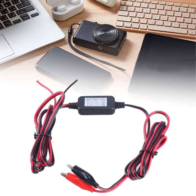 9V-30V to 7.5V 1A Clip Cable Step Down Power Adapter Cord Efficient ...