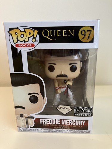 Funko Pop Freddie Mercury 97 Rocks Queen Diamond Glitter FYE Exclusive ...