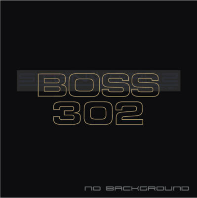 BOSS 302 Outline Decal Sticker logo Sticker EURO Racing mustang ford ...