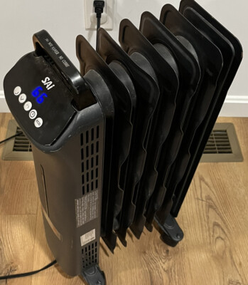 SAI 1,500-Watt Digital Eco-Fin Oil-Filled Radiator with 7-Fins ...