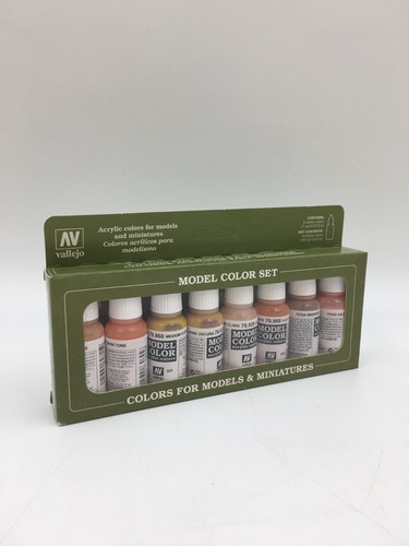 Vallejo Model Color Paint Set - Face & Flesh Tones - Acrylic Model ...