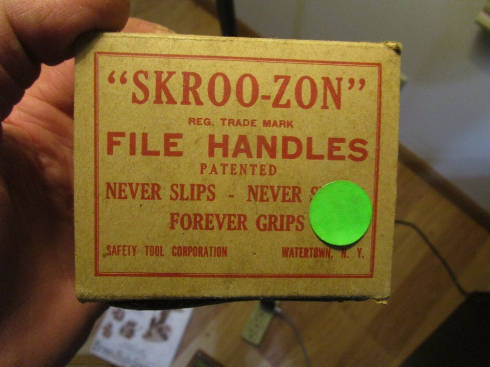 (3) NOS Skroo-Zon T-1 Birch Screw On Wood Wooden File Handles For 3 ...