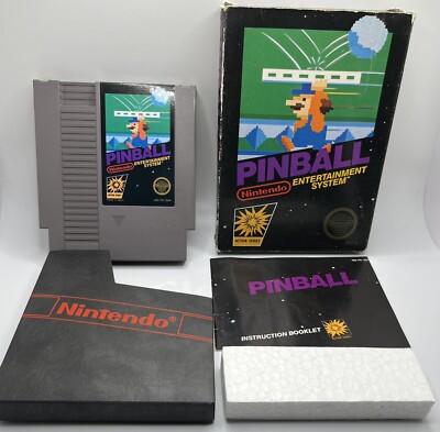 Pinball NES Nintendo Complete CIB Authentic! Tested Working. Box Manual ...