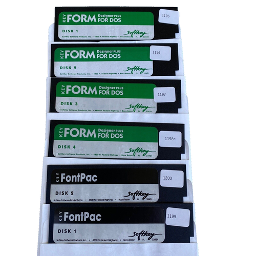 Software Softkey Form Designer Plus For DOS FontPac Computer 5.25 ...