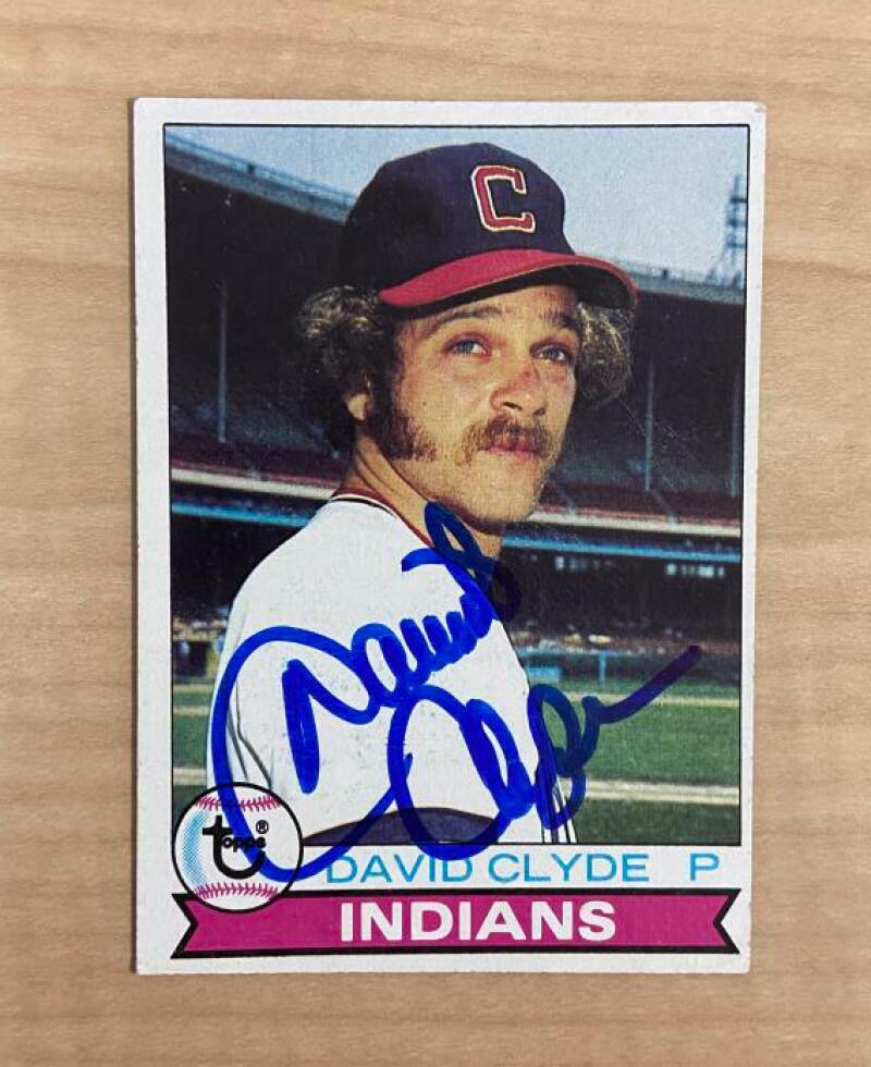 DAVID CLYDE CLEVELAND INDIANS SIGNED AUTOGRAPHED 1979 TOPPS CARD #399 W ...