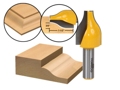 Ogee Vertical Raised Panel Router Bit - 1/2" Shank - Yonico 12147 | eBay