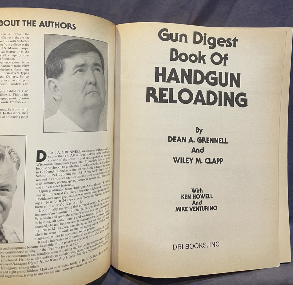 Gun Digest Book of Handgun Reloading by Dean A. Grennell and Wiley M ...