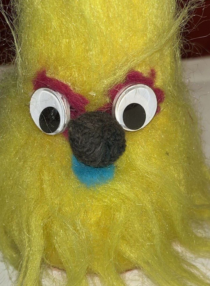 Vintage 1960s GLOOK GONK Fuzzy Hairy CONEHEAD Toy Google EYES Beatnik ...