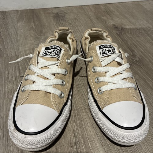 Converse Sneakers Light Tan Elastic Back Slip On Super Low Top Women’s ...