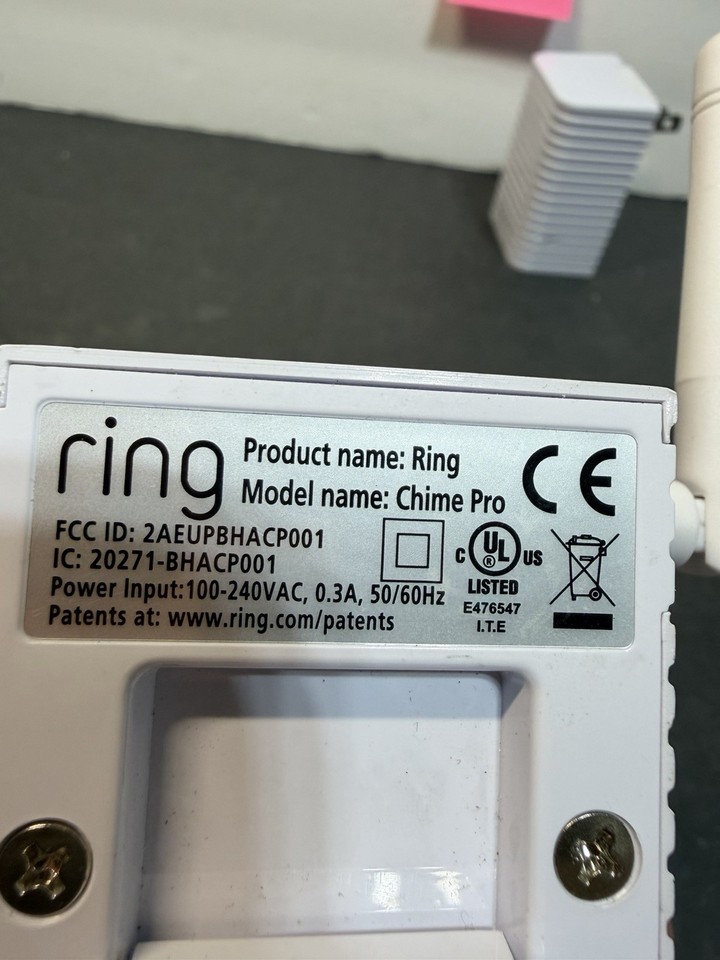 Ring Chime Pro And Chime Wi-Fi Extender for Smart Doorbell - White ...