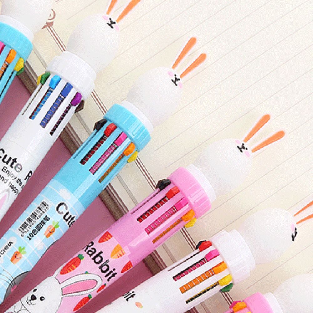 Colorful Refill Stationery Set Rollerball Pen Rabbit Ballpoint Pen Gel ...