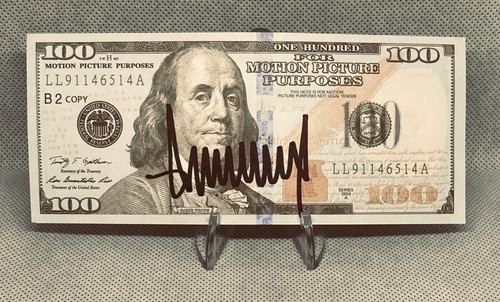 President Donald Trump Signed Novelty Note With COA! | eBay