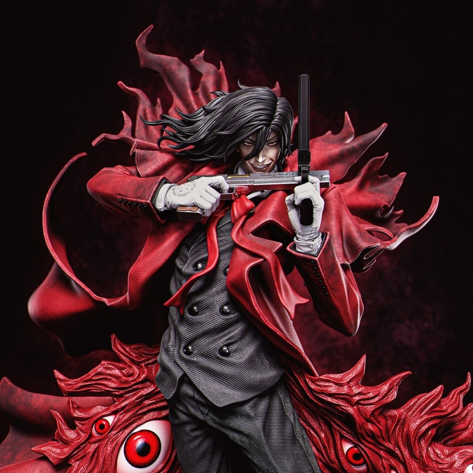 Alucard Hellsing Painted 1/4 3D Printed 12K Figure Statue Resin Model ...