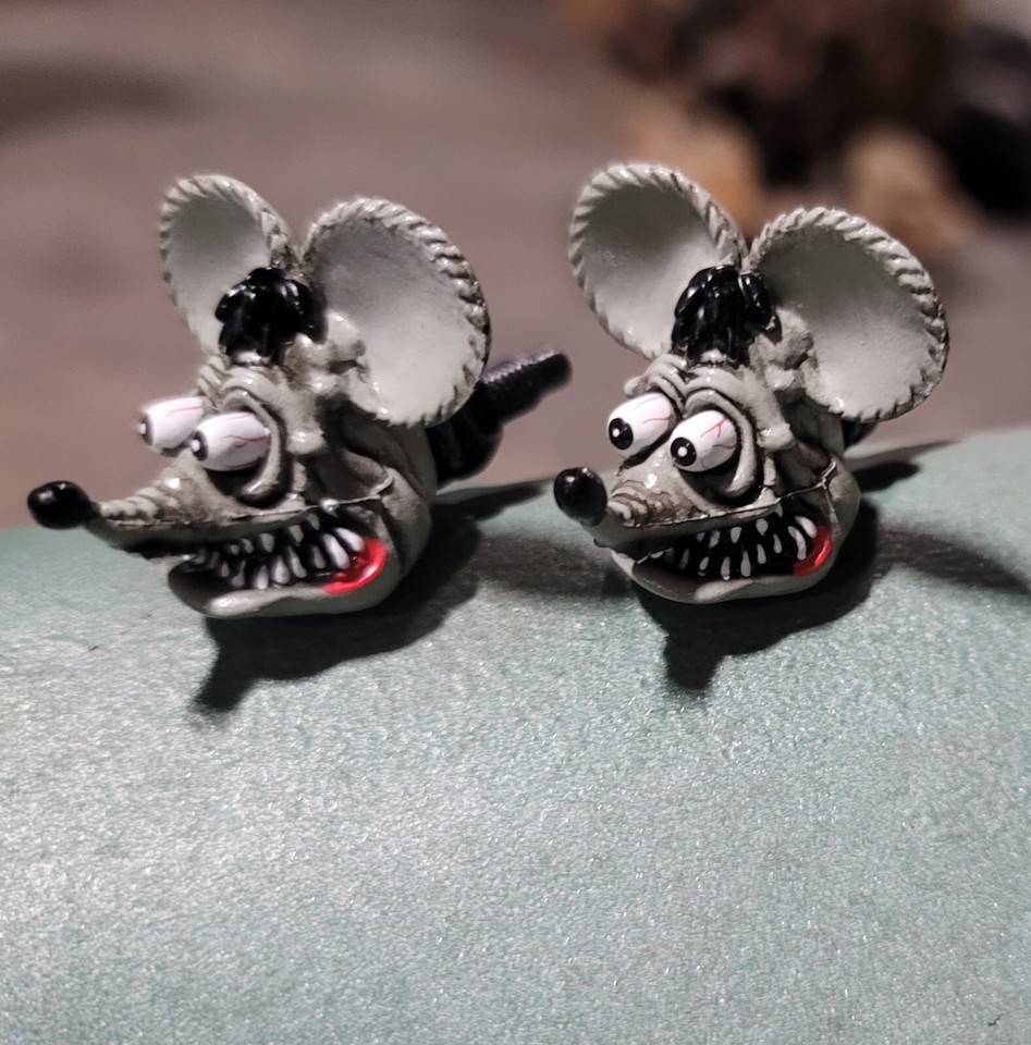 RAT FINK License PLATE BOLTS Hot Rod Chopper MOON vtg style Custom Ed ...