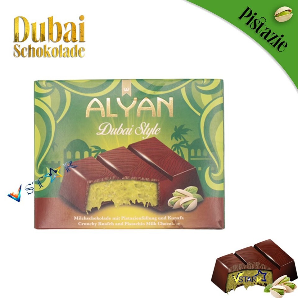 Alyan Dubai Style Chocolate Bar 100g Dubai style crunchy knafeh ...