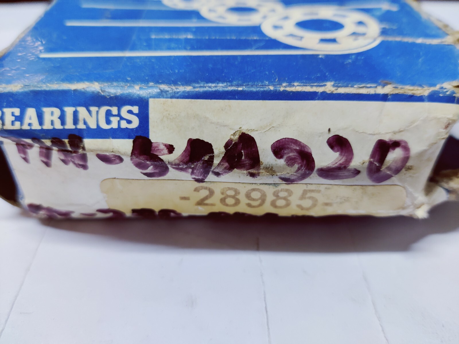 28985 TAPERED ROLLER BEARING TIMKEN USA OPEN CONE ONLY BEARINGS 28985 ...