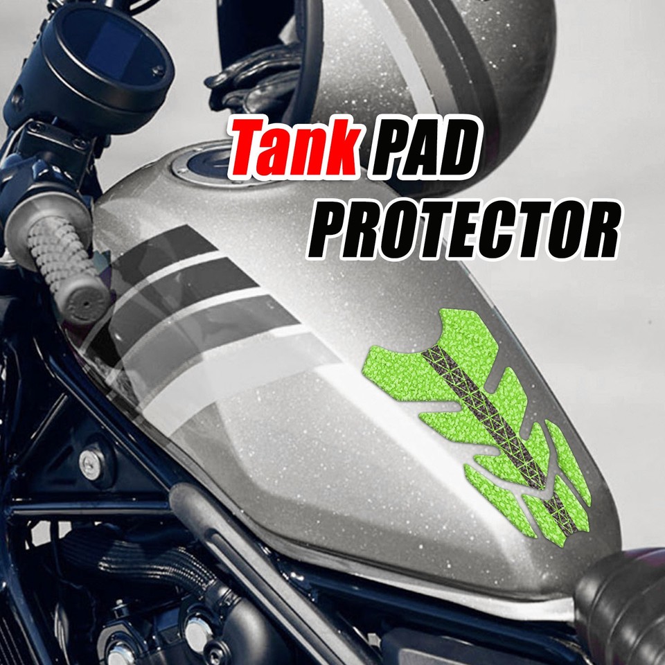 MC Motoparts Green Net Shield Gas Tank Pad Cover Protector Removable | eBay