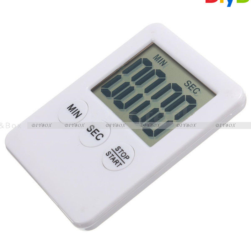 Large LCD Display Digital Kitchen Timer Count Down Up Clock Loud Alarm ...