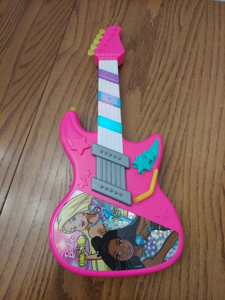 Barbie Jam with Me Pink Electronic Mattel (2020) Kids Toy Guitar Works ...
