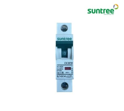 2 x Suntree 40 Amp 1 Pole Circuit Breaker ( 40A-1P-MCB ) Electric ...