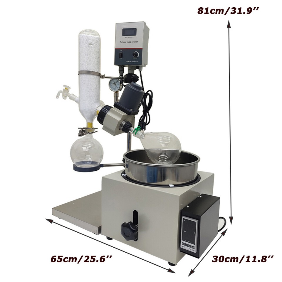 110V 2L Rotary Evaporator Rotavapor Lab Equipment with Digital Heating ...