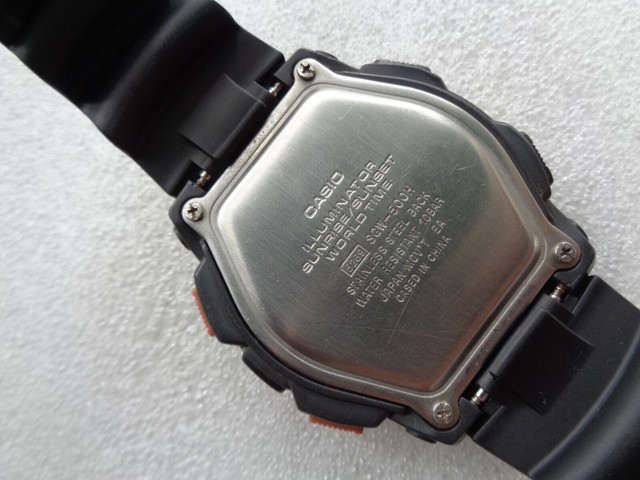 CASIO TWIN SENSOR SGW-500H COMPASS THERMO SUNSET SUNRISE ALARM DUEL ...