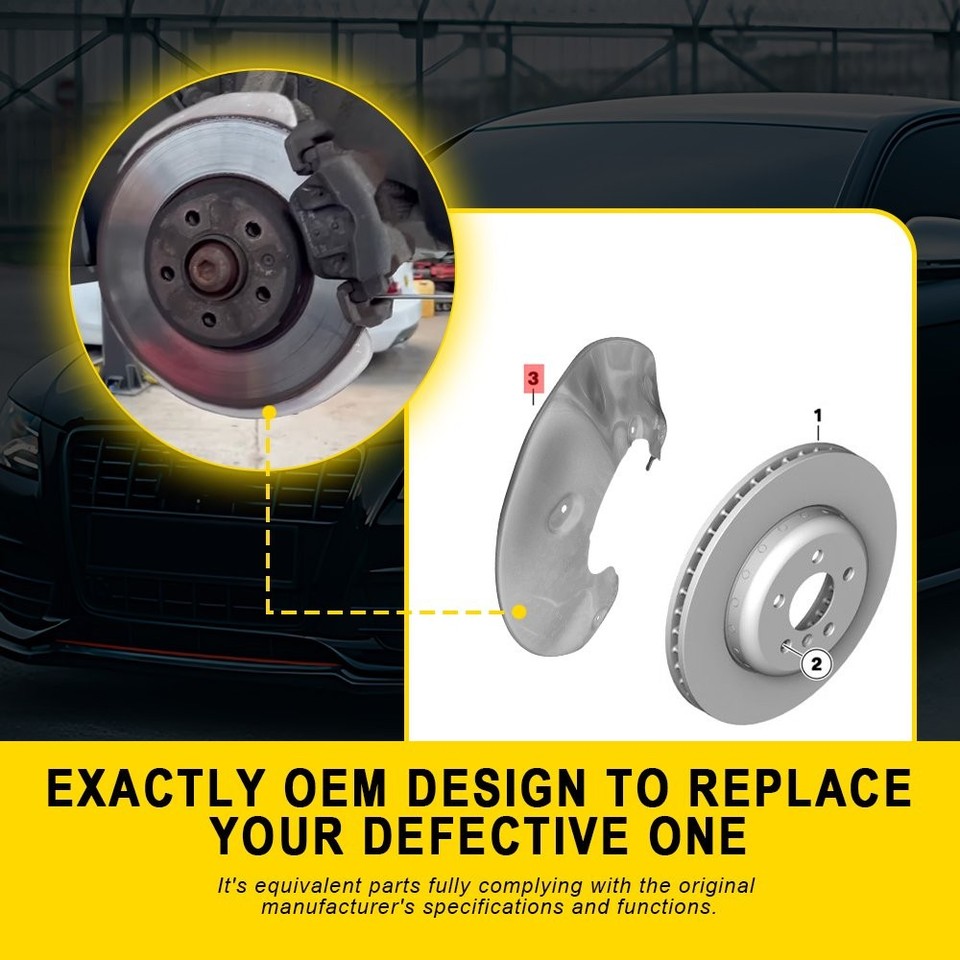 4x For AUDI A4 B8 A5 A6 C7 A7 Front L+R Brake Disc Dust Cover Back ...