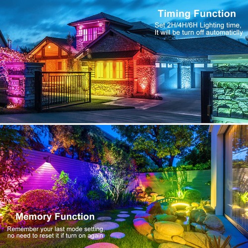 7W RGB Landscape Lights, DC/AC 12V/24V Low Voltage RGB Color Changing ...