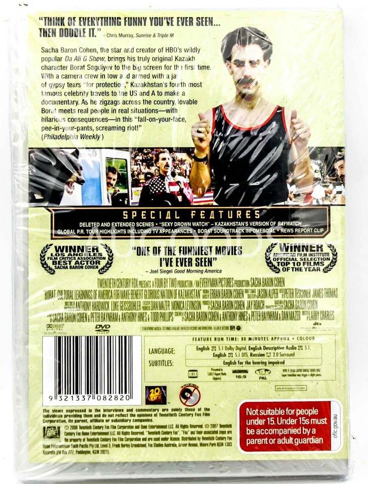 Borat DVD Comedy Aus Stock Disc Like New 9321337082820 | eBay