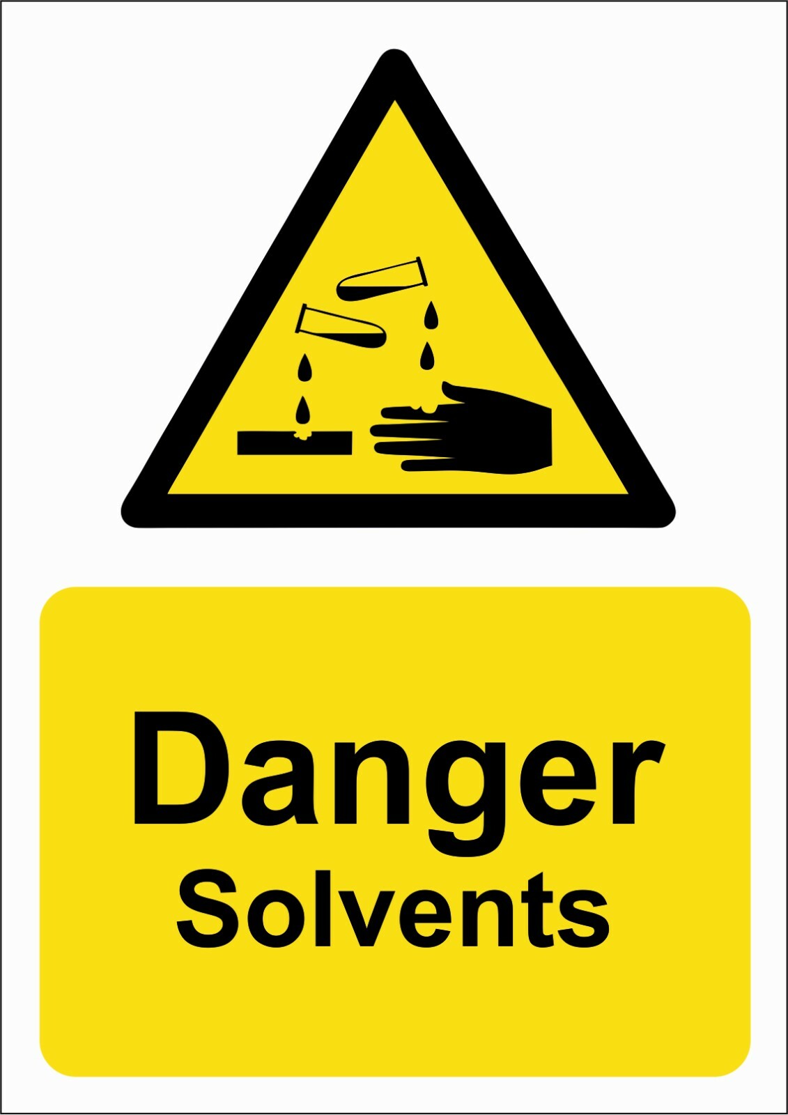 DANGER SOLVENTS SAFETY SIGN A5/A4/A3 STICKER/FOAMEX SITE SIGN / SAFETY ...