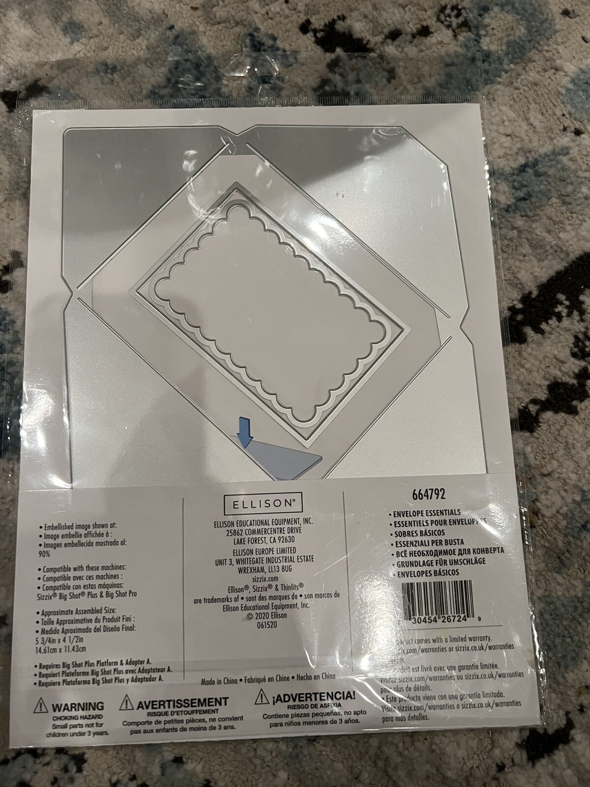 Sizzix Thinlits Plus Envelope Essentials 3 dies Ellison Scrapbooking ...