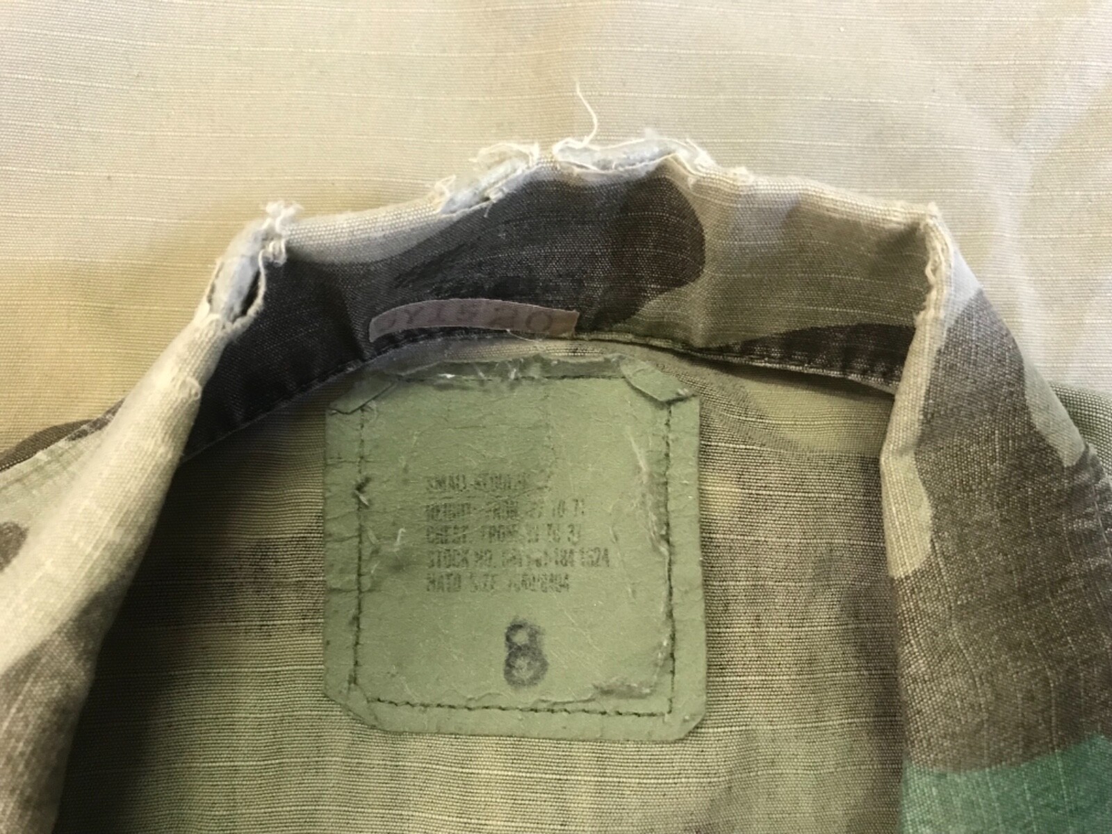 US ARMY OFFICER CAMO BDU SHIRT LT COLONEL NAMED 13TH SUSTAINMENT JUMP ...