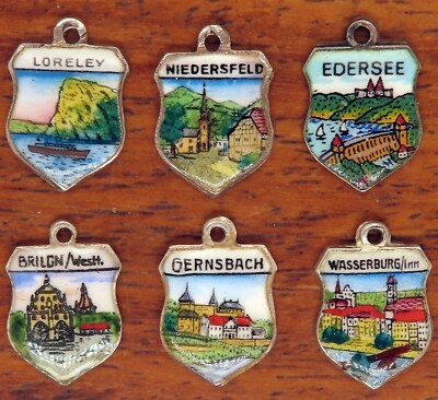 Vintage silver GERMANY GERMAN BAVARIA AUSTRIA SOUVENIR TRAVEL SHIELD ...