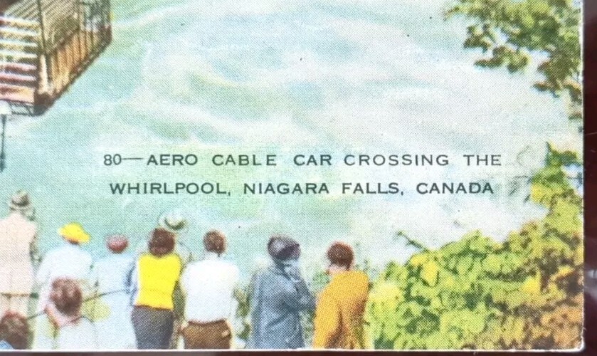 Aero Cable Car crossing the Whirlpool, Niagara Falls, CAN - 1938, Rough ...