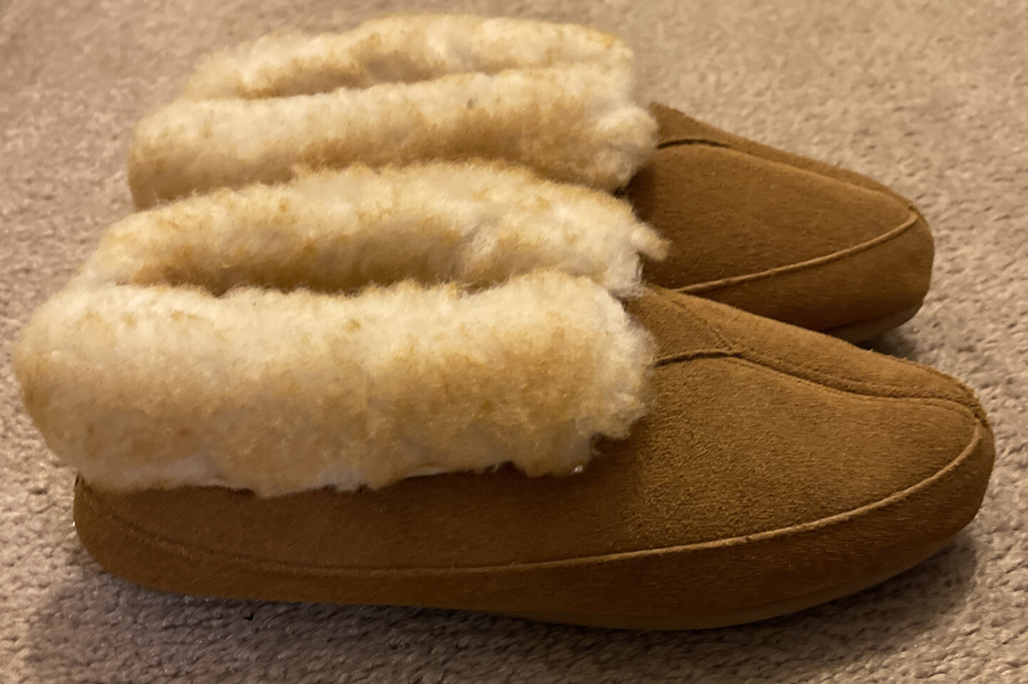 Guide Gear Roll Bootie Shearling Split Toe Hard Sole Slipper Shoes ...
