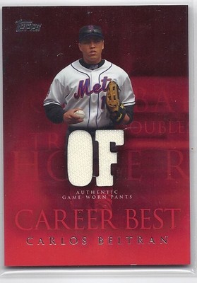 2009 Topps Career Best Relics #CB Carlos Beltran Pants BB | eBay