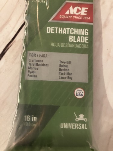 Ace Dethatching Blade 16inch New | eBay