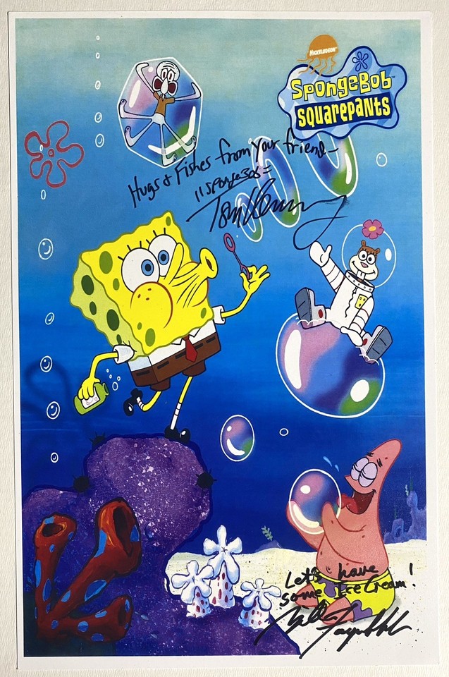 SpongeBob SquarePants Signed Print Tom Kenny & Bill Fagerbakke ...