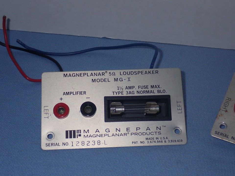 Magnepan Magneplanar Loudspeaker MG-I Binder Plates | eBay