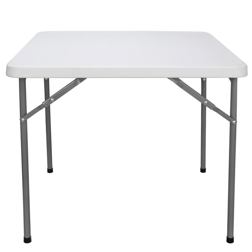 4PCS Square Plastic Folding Table for Indoor Outdoor Events w/Locking ...