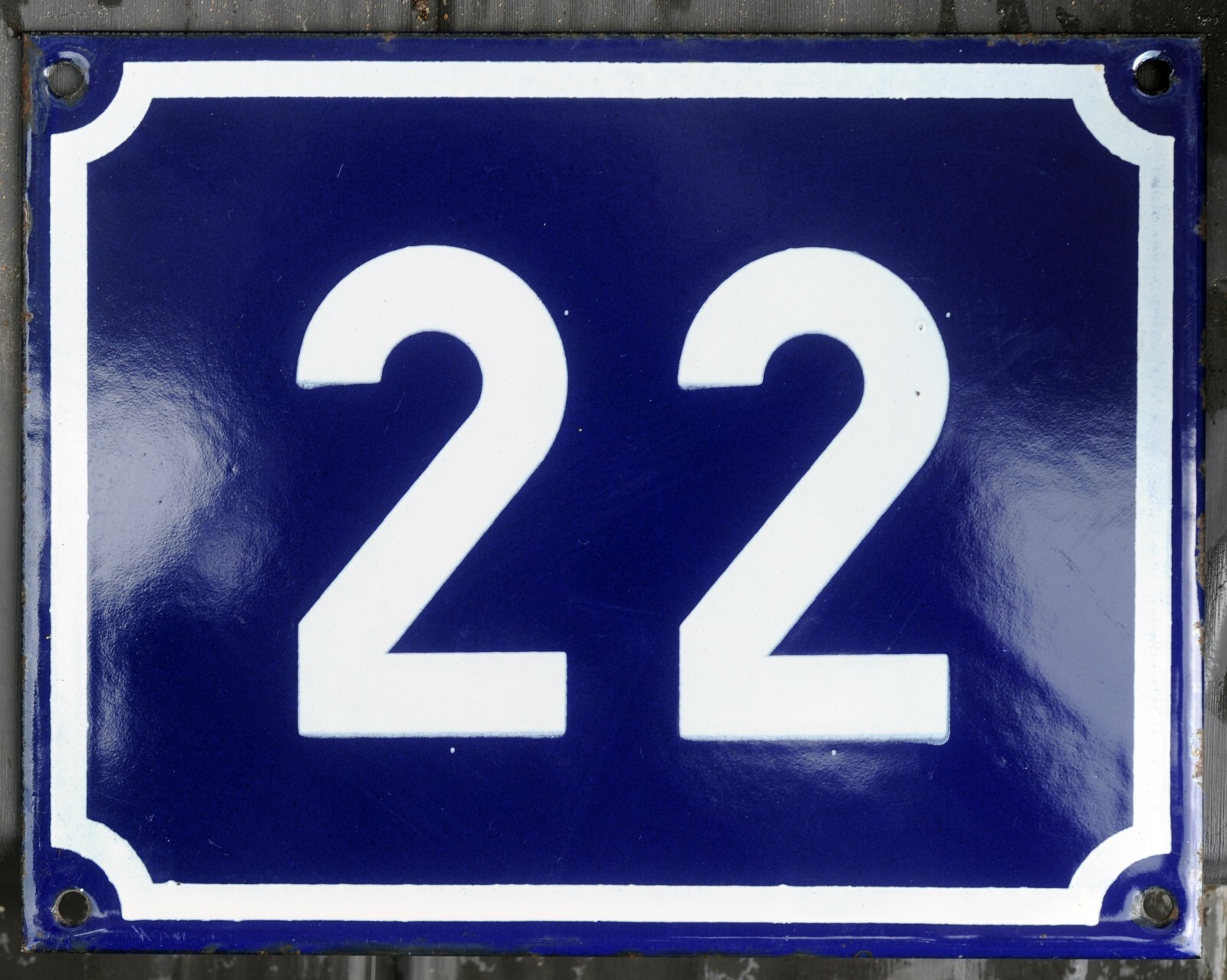 Large blue vintage French house numbers enamel on steel 19 to 99 new ...