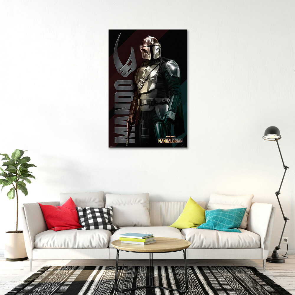 Star Wars: The Mandalorian - TV Poster (Mando In Armor) (Size: 24" X 36 ...