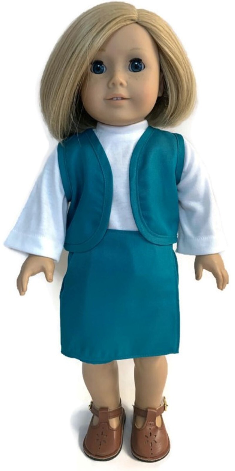 Girl Scout Set-White Top, Vest and Skortz Clothes for 18 inch Girl ...